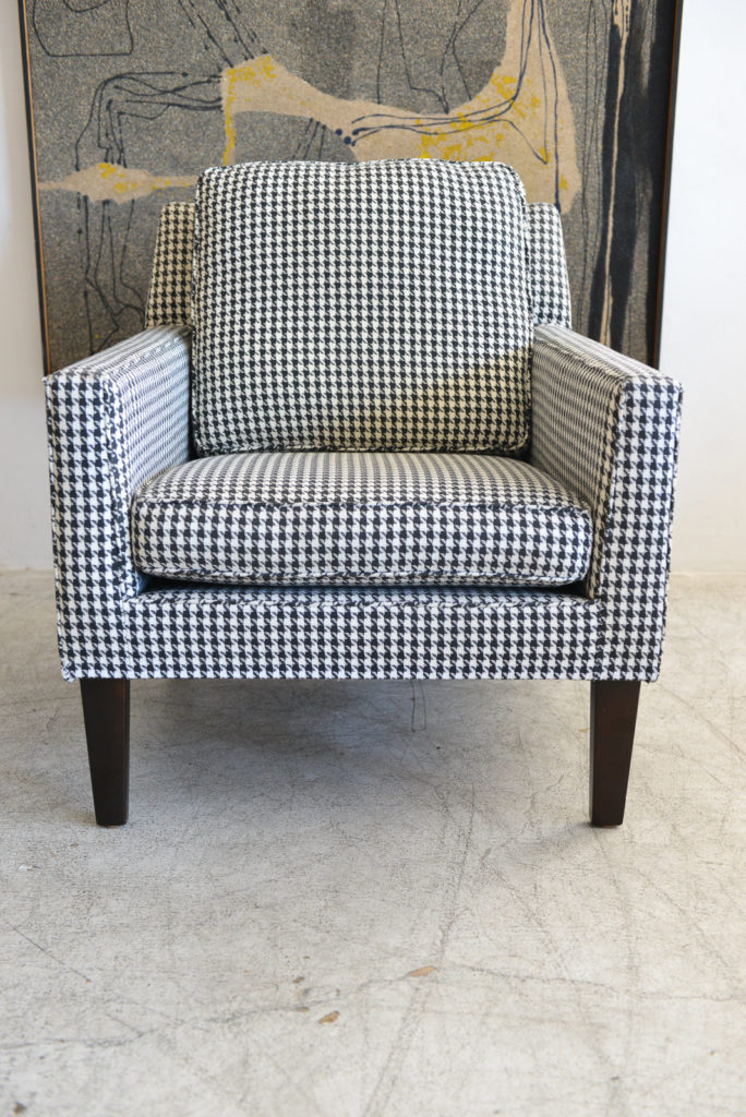 Houndstooth Check Lounge Chair by Edward Wormley for Dunbar - Authentic ...