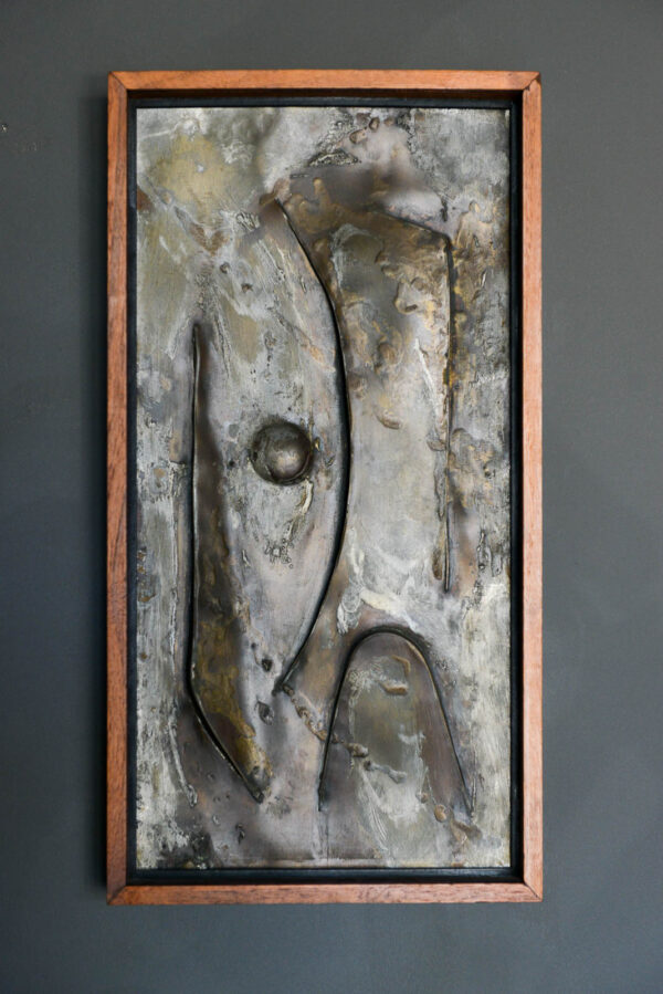 Vintage Abstract Metal Relief Wall Art, circa 1965 - Authentic Mid ...