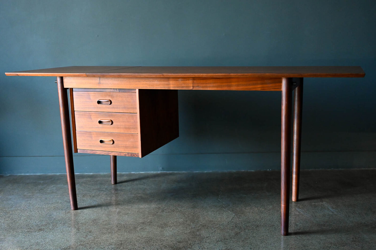 Arne Vodder Sliding Drawer Desk with Drop Leaf, ca. 1965 - Authentic ...